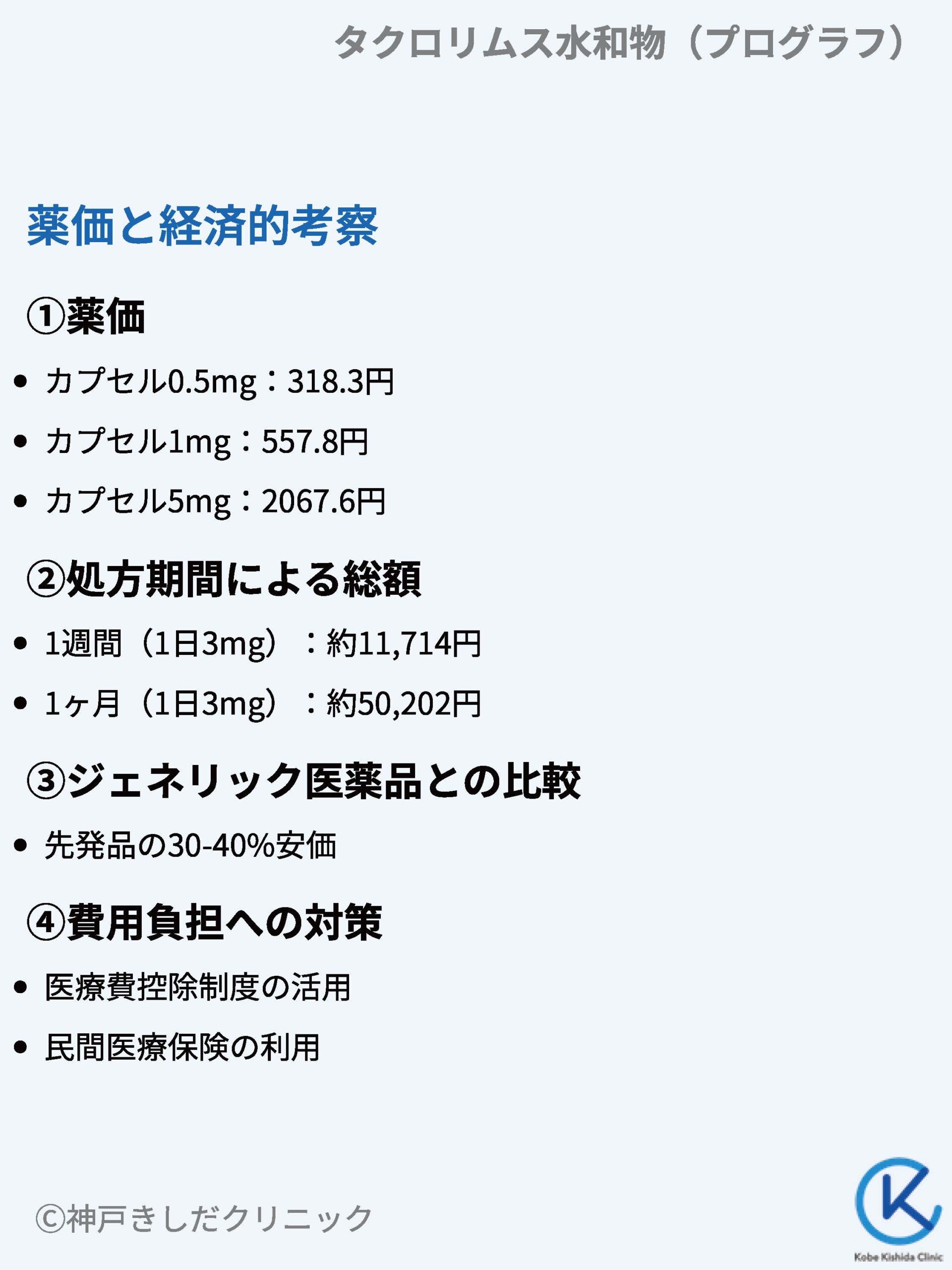 タクロリムス水和物（プログラフ） – 呼吸器治療薬 - 神戸きしだクリニック（神戸市中央区）
